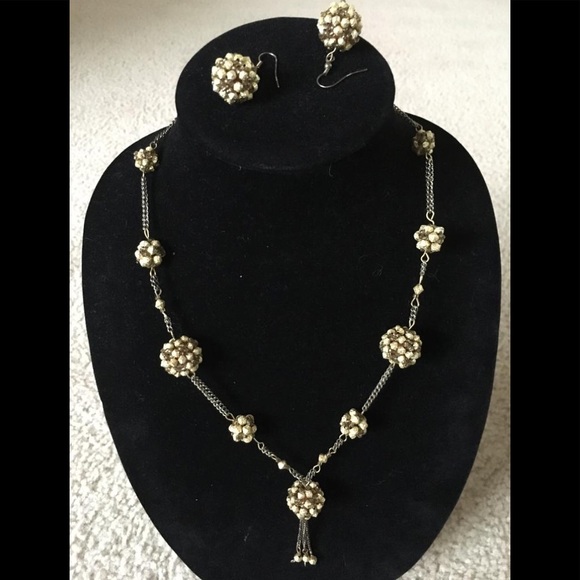 Jewelry | Hand Made Gold Color Necklace And Earrings Set | Poshmark